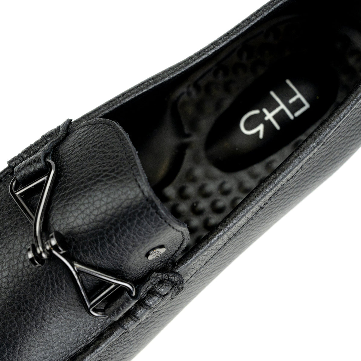 Exclusive men's black moccasin by FHS Official